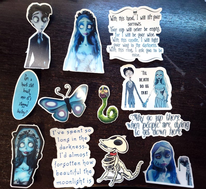Corpse Bride Inspired Sticker Set - Etsy