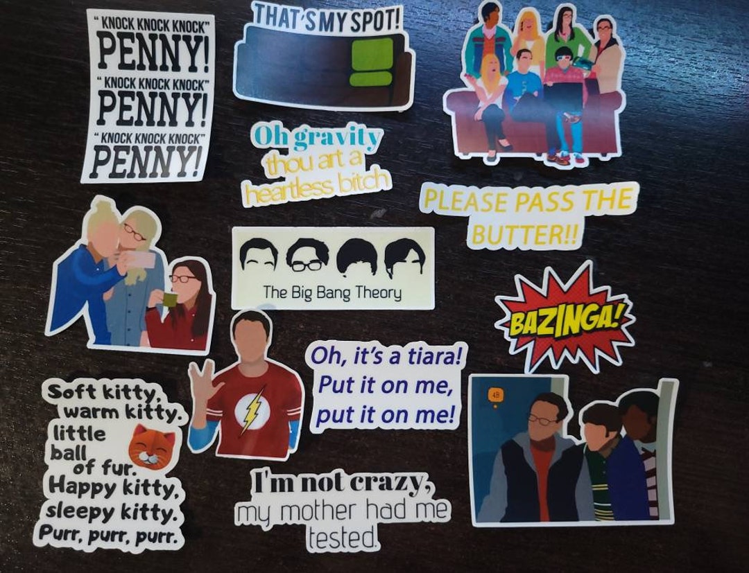 The Big Bang Theory Inspired Sticker Set Etsy