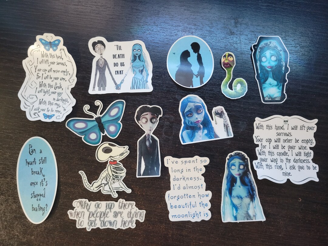 Corpse Bride Inspired Sticker Set - Etsy