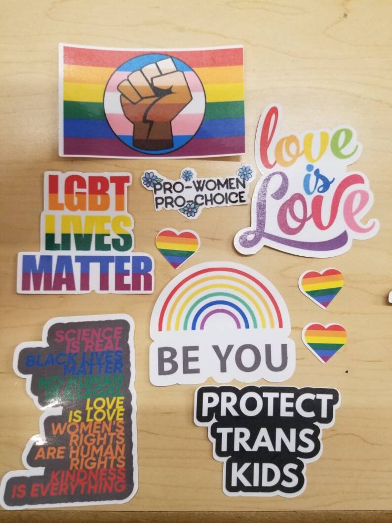 Pride rainbow LGBT sticker pack 1 | Etsy