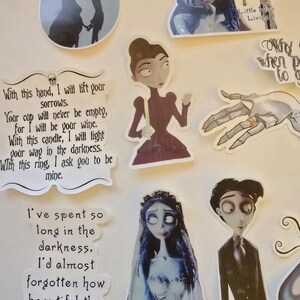 Corpse Bride Inspired Sticker Set - Etsy