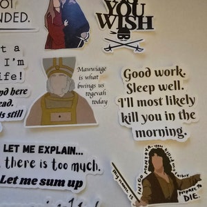 Princess Bride Inspired Sticker Set - Etsy