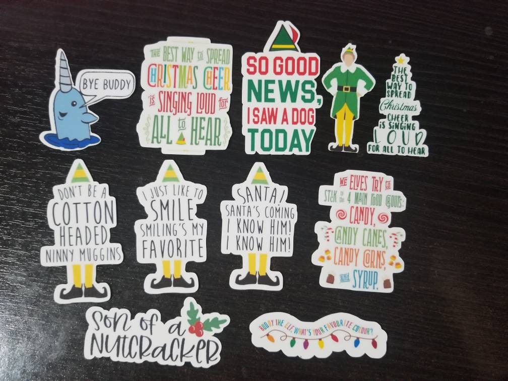 Elf Stickers Inspired Christmas Buddy the Elf Sticker Set. - Etsy UK