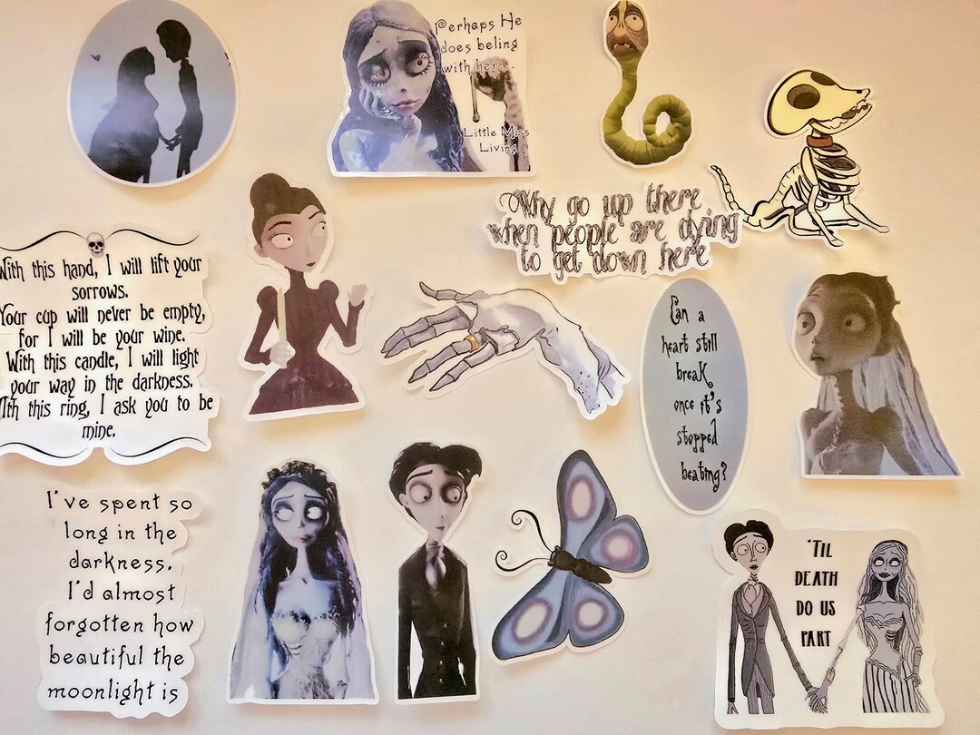 Corpse Bride Inspired Sticker Set - Etsy