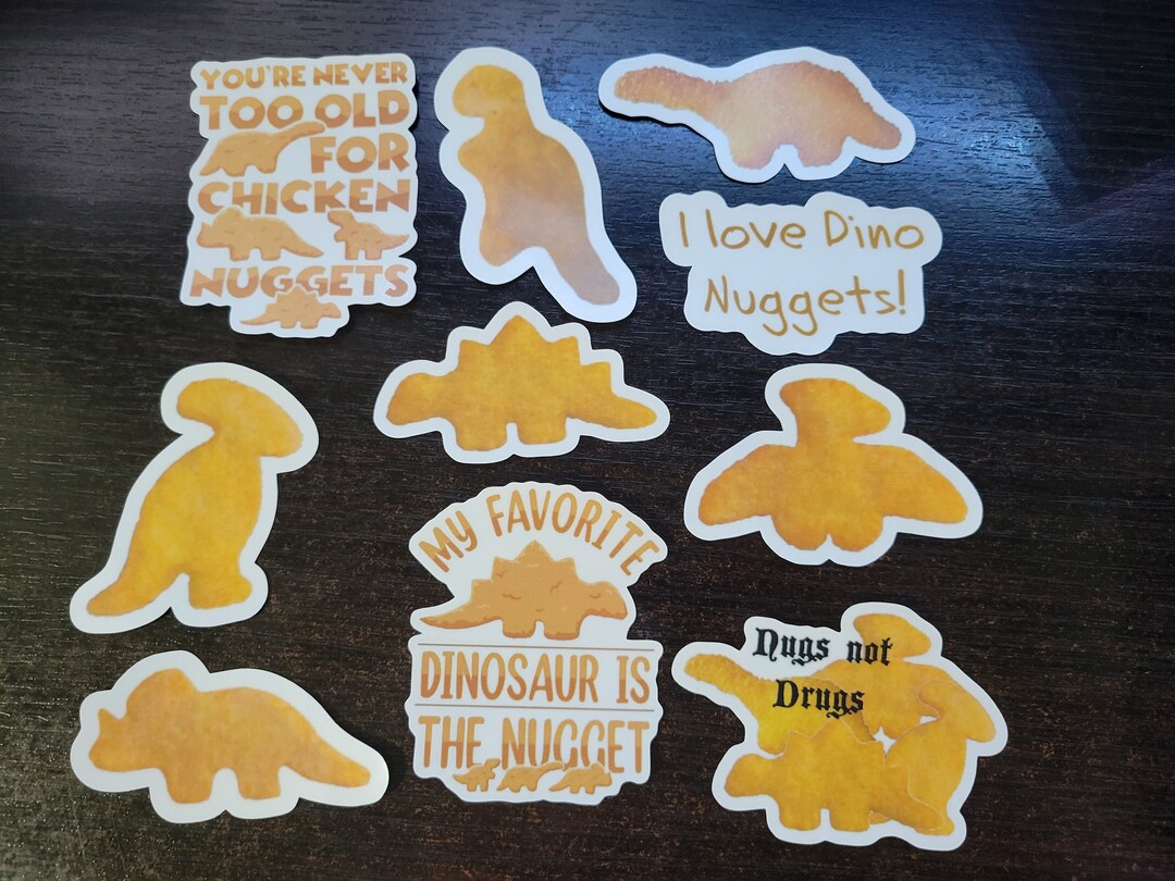 Dino Nugget Sticker Pack - Etsy