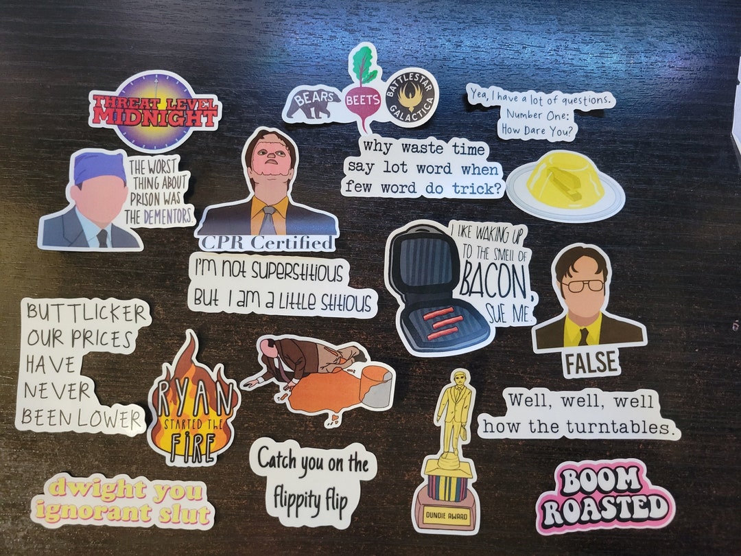The Office, Die Cut Water Resistant Sticker Set. - Etsy