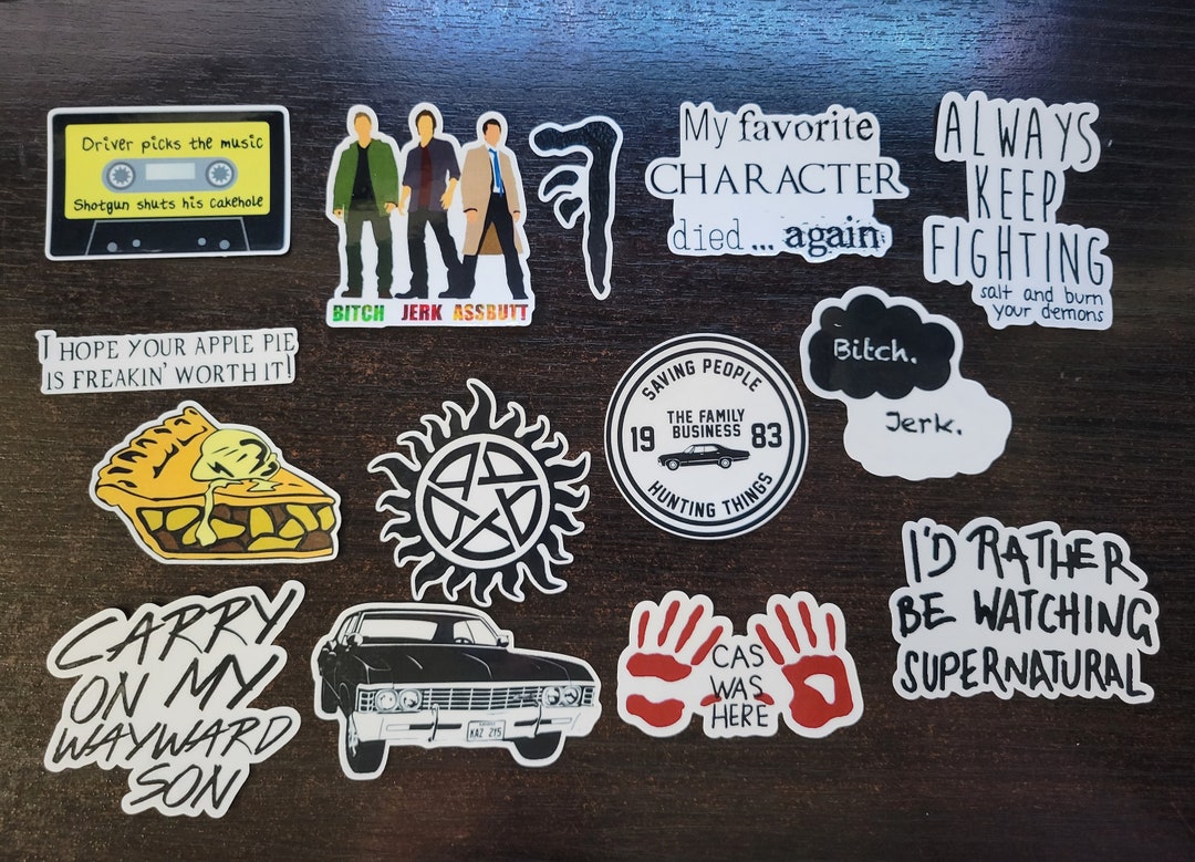 Supernatural Inspired Sticker Set - Etsy