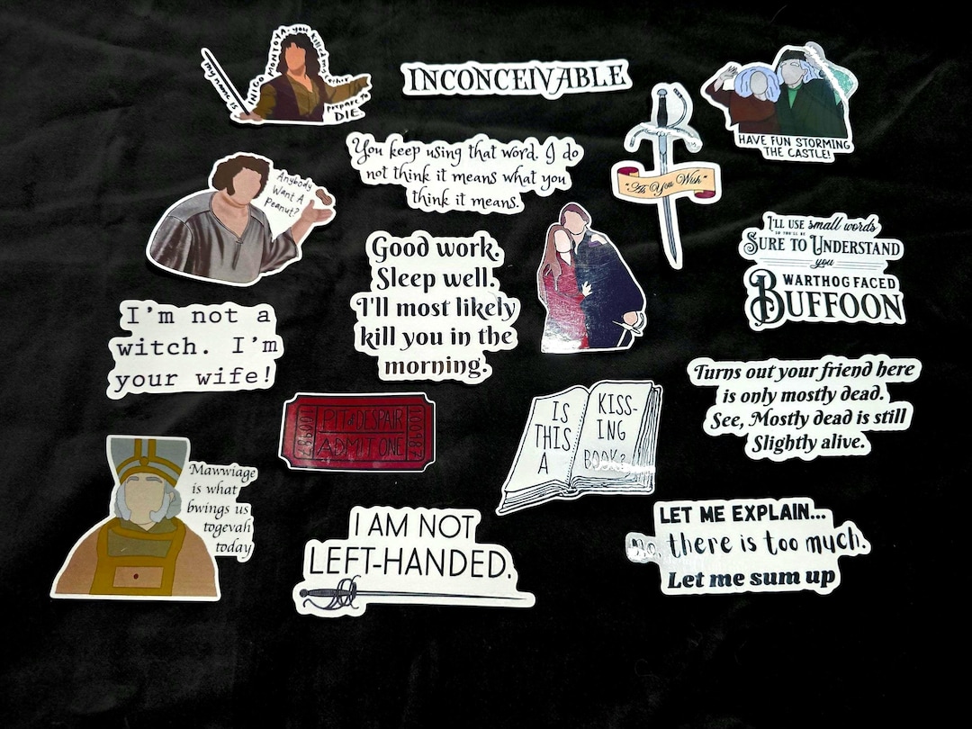 Princess Bride Inspired Sticker Set (NEW) - Etsy