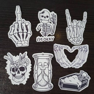 Skeleton Sticker Pack - Etsy