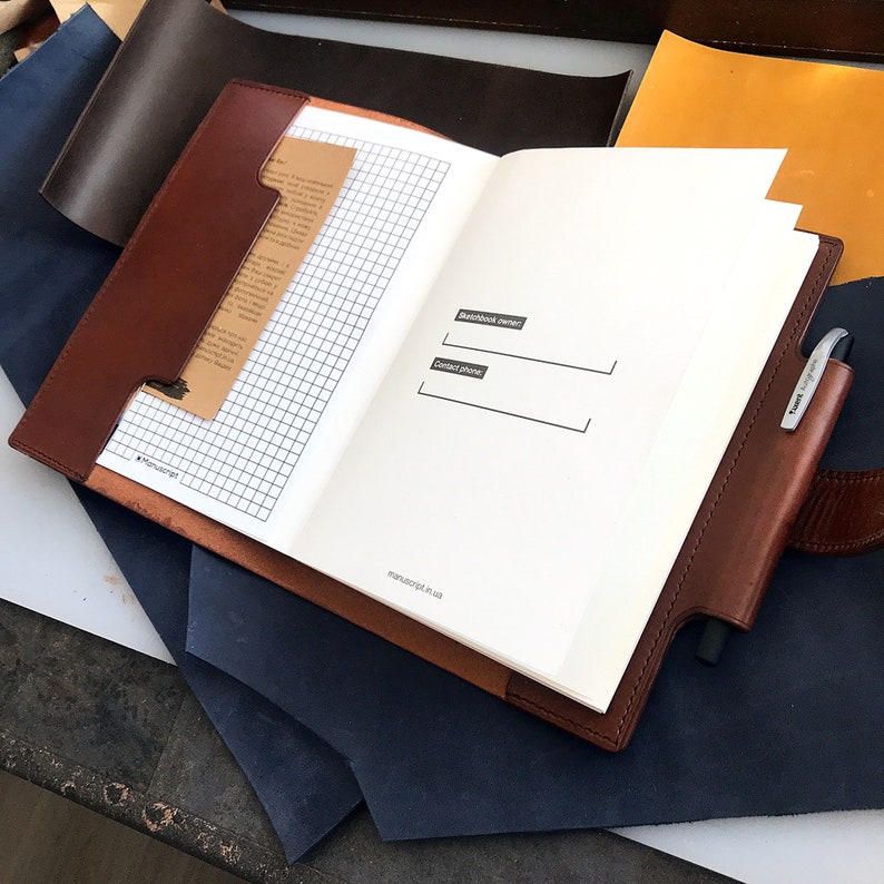 A5 Leather Notebook Cover Pattern: PDF + SVG Template + Video - Etsy