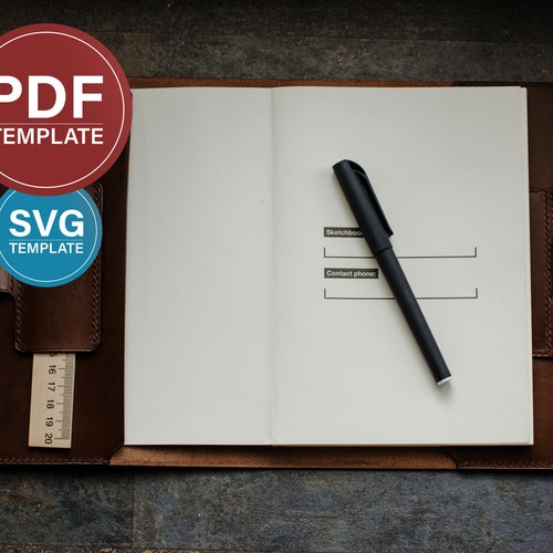 Leather Notebook A5 Pattern PDF Pattern Template Leather - Etsy