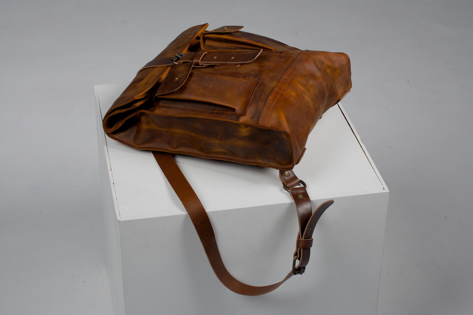 Leather Roll Top Backpack Pattern: Travel Laptop Bag (PDF & SVG ...