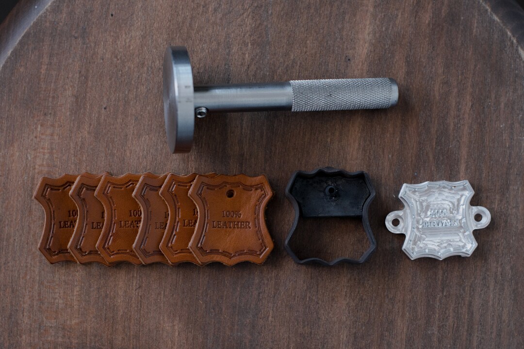 Leather Tag Cutter Set: Steel Die, Stamp & Press Handle (42x45mm) - Etsy