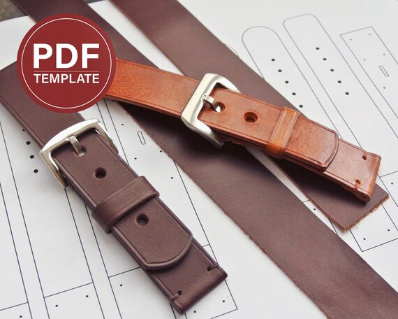 Watch Strap Pattern PDF Leather Watch Band Template Handmade | Etsy Canada