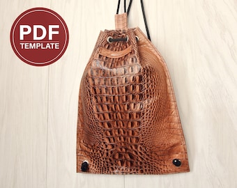 PDF & DXF Leather Duffle Bag Pattern Set - Leather Bag Pattern ...