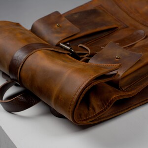 Leather Roll Top Backpack Pattern: Travel Laptop Bag (PDF & SVG ...