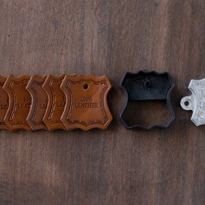 Leather Tag Cutter Set: Steel Die, Stamp & Press Handle (42x45mm) - Etsy