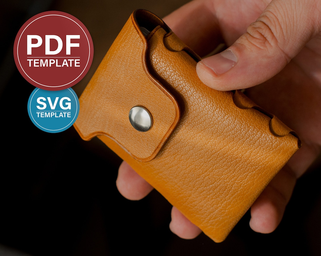 Leather Wallet Pattern PDF Vertical Seamless Card Wallet Leather Card ...