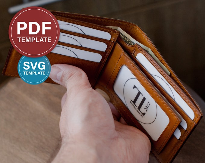 Laser and PDF Leather Tri Fold Wallet Pattern - Etsy Canada
