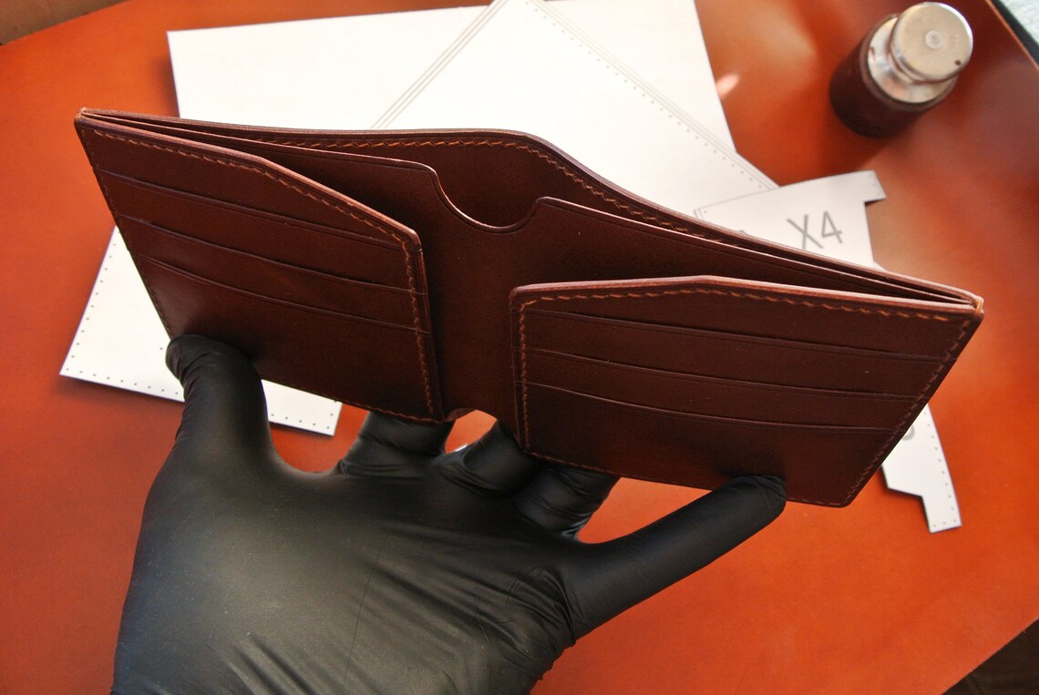 Bifold wallet pattern PDF Leather wallet pattern PDF Handmade | Etsy