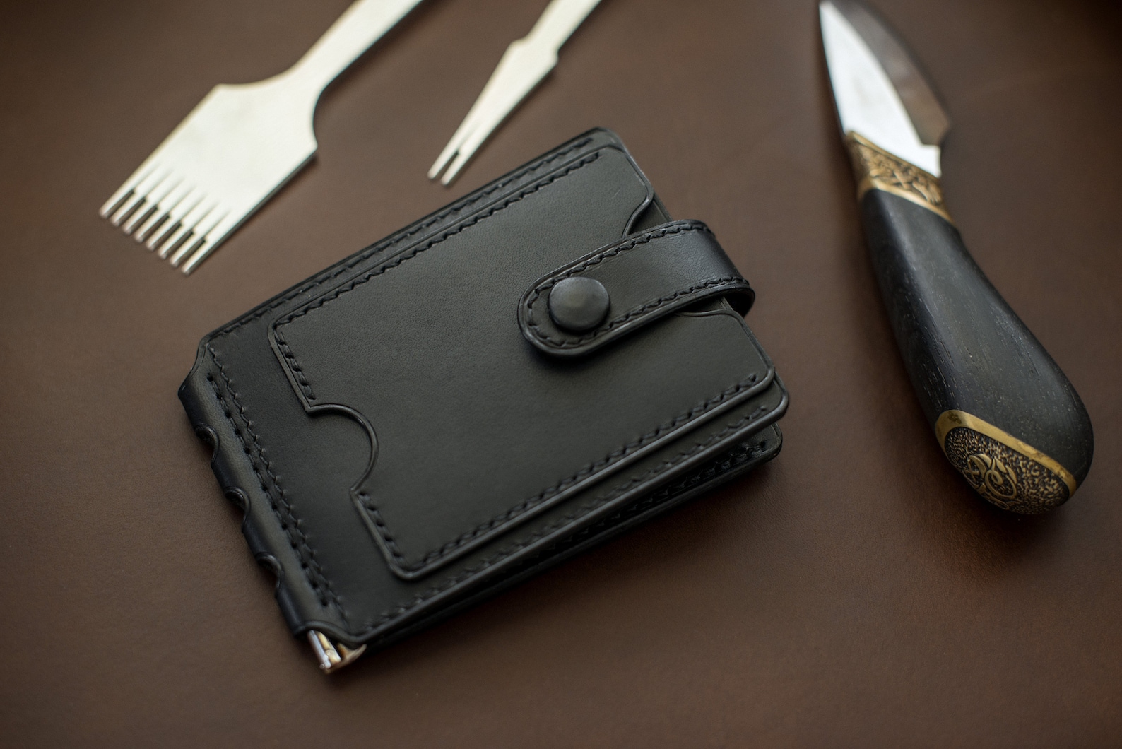Leather Money Clip PDF Pattern: Flap Wallet SVG Template + Video ...