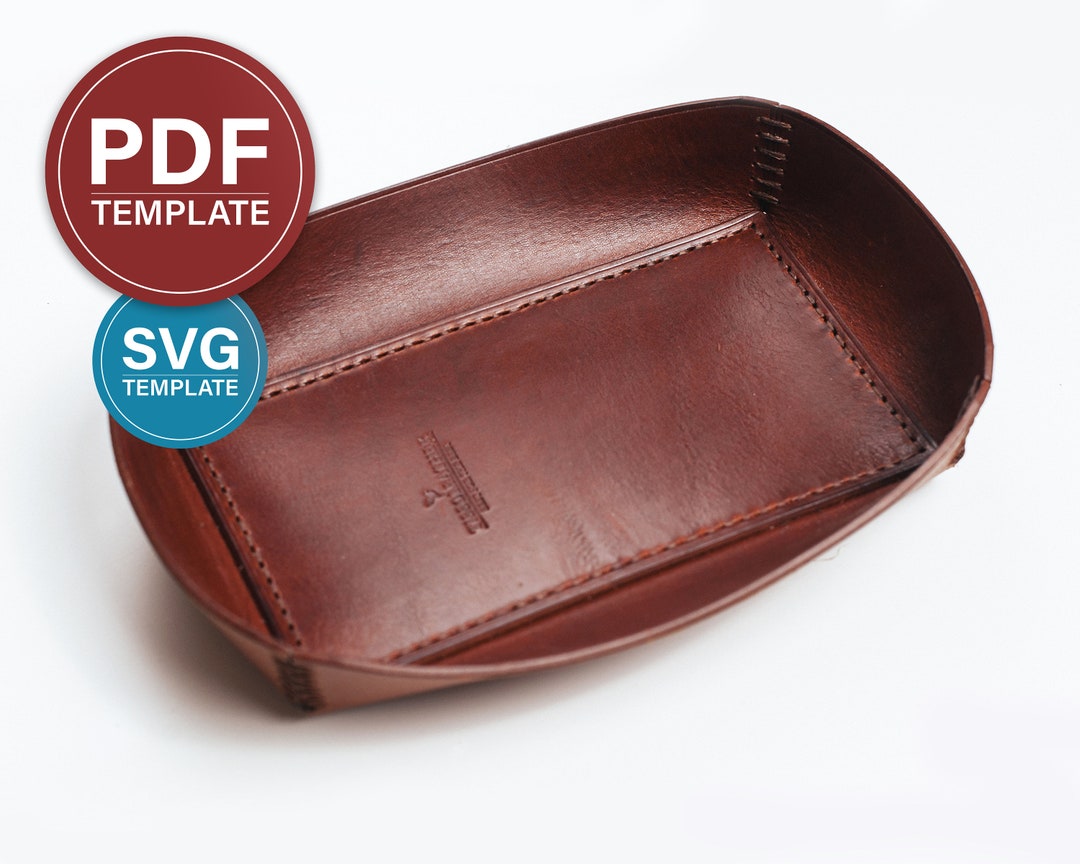 Leather Valet Tray Pdf Pattern Plate Leather SVG Pattern Leather Bowl ...
