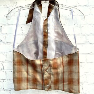Western Shirt Halter Topupcycled Clothing for Womenvintage Westernone ...