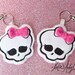 Monster High School Skull Skullette Inspired Plush Keychain Charm. - Etsy