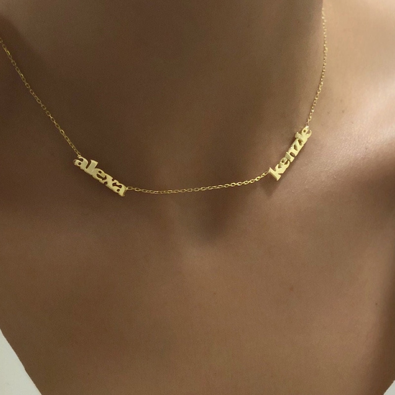 Silver Name Necklace - Etsy