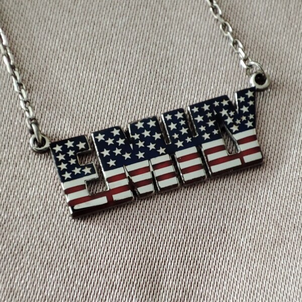 Us Flag Necklace - Etsy