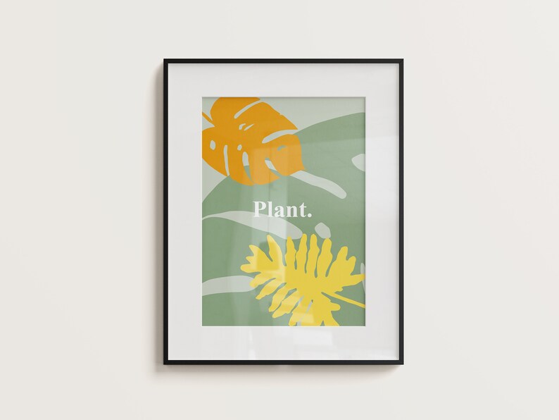 Plant Poster Download, Printable Art, Self Print, Wall Decor - Etsy