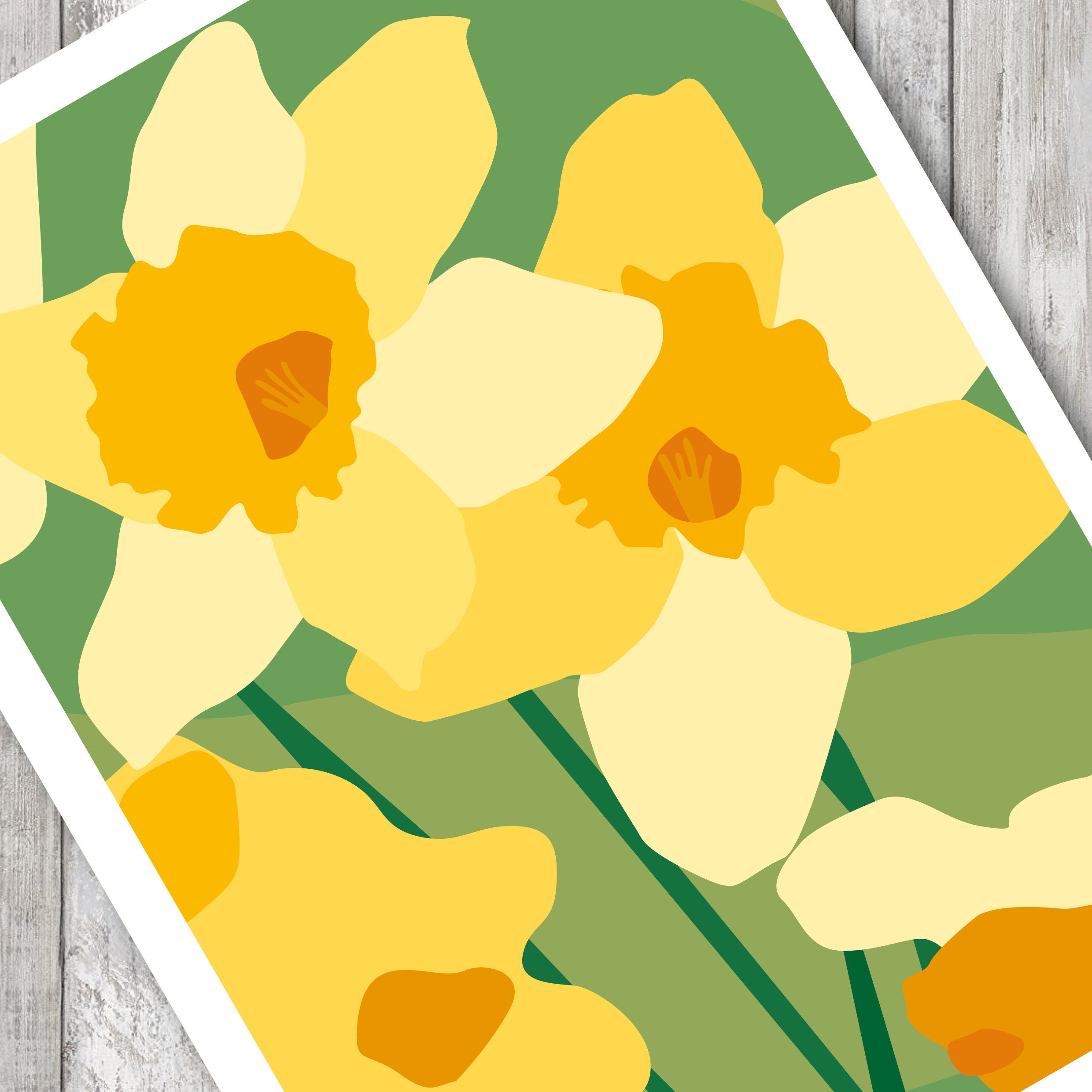 Daffodil Poster Download, Printable Art, Self Print, Wall Art - Etsy