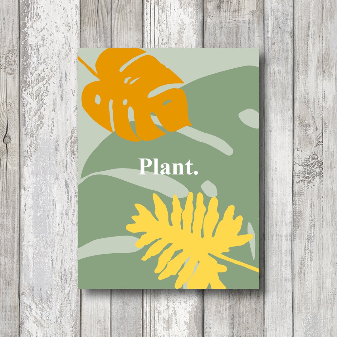 Plant Poster Download, Printable Art, Self Print, Wall Decor - Etsy