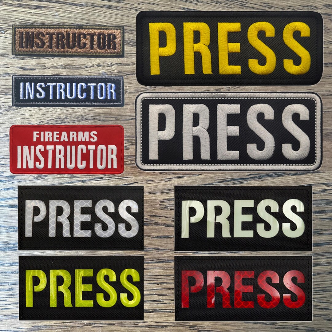 PRESS IR Infrared Reflective Patches INSTRUCTOR Embroidered Patch ...
