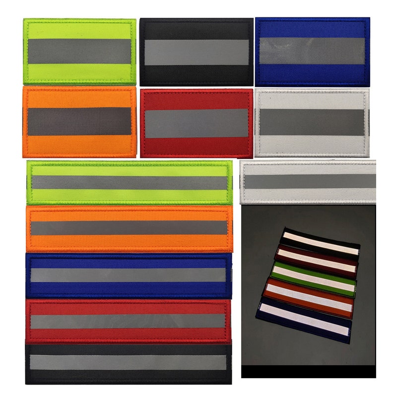 Reflective Fastener Extra Safety Patch Green Embroidered Patches ...