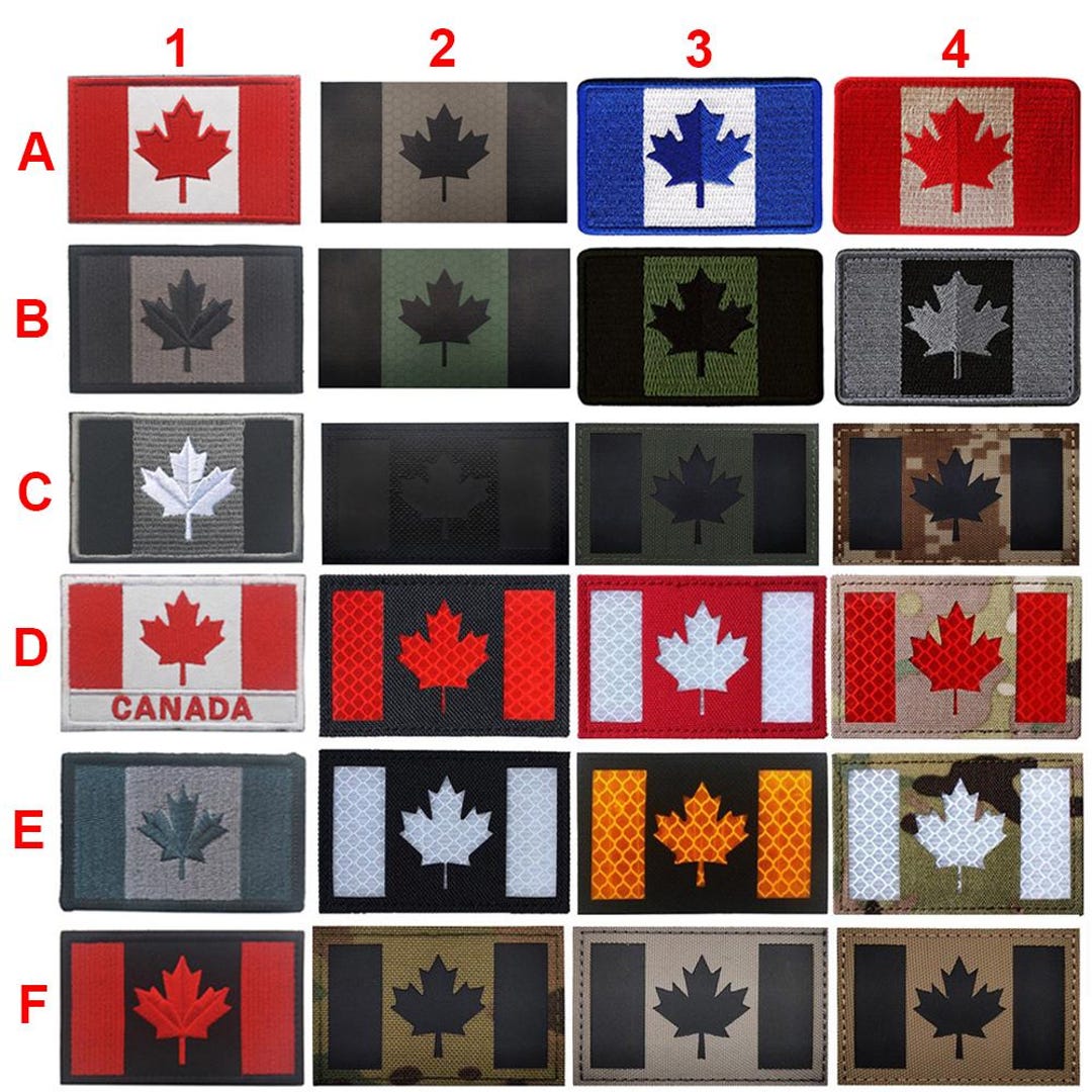 Canada Flag Embroidered Patches Maple Leaf Canadian Infrared IR ...