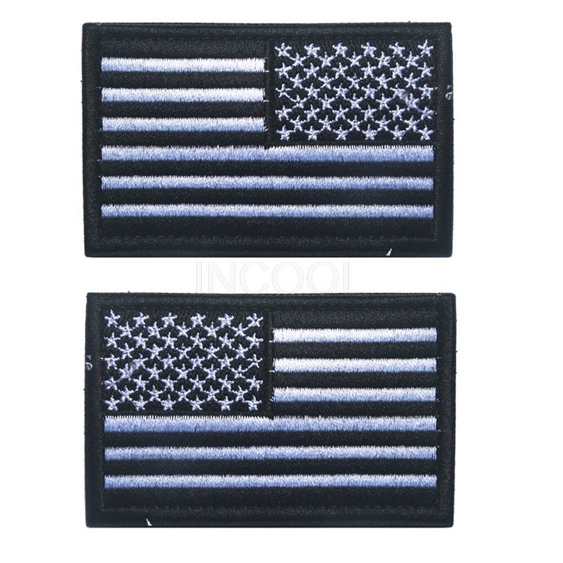 Embroidered Patches Left Right Shoulder US American USA Flag Patch ...