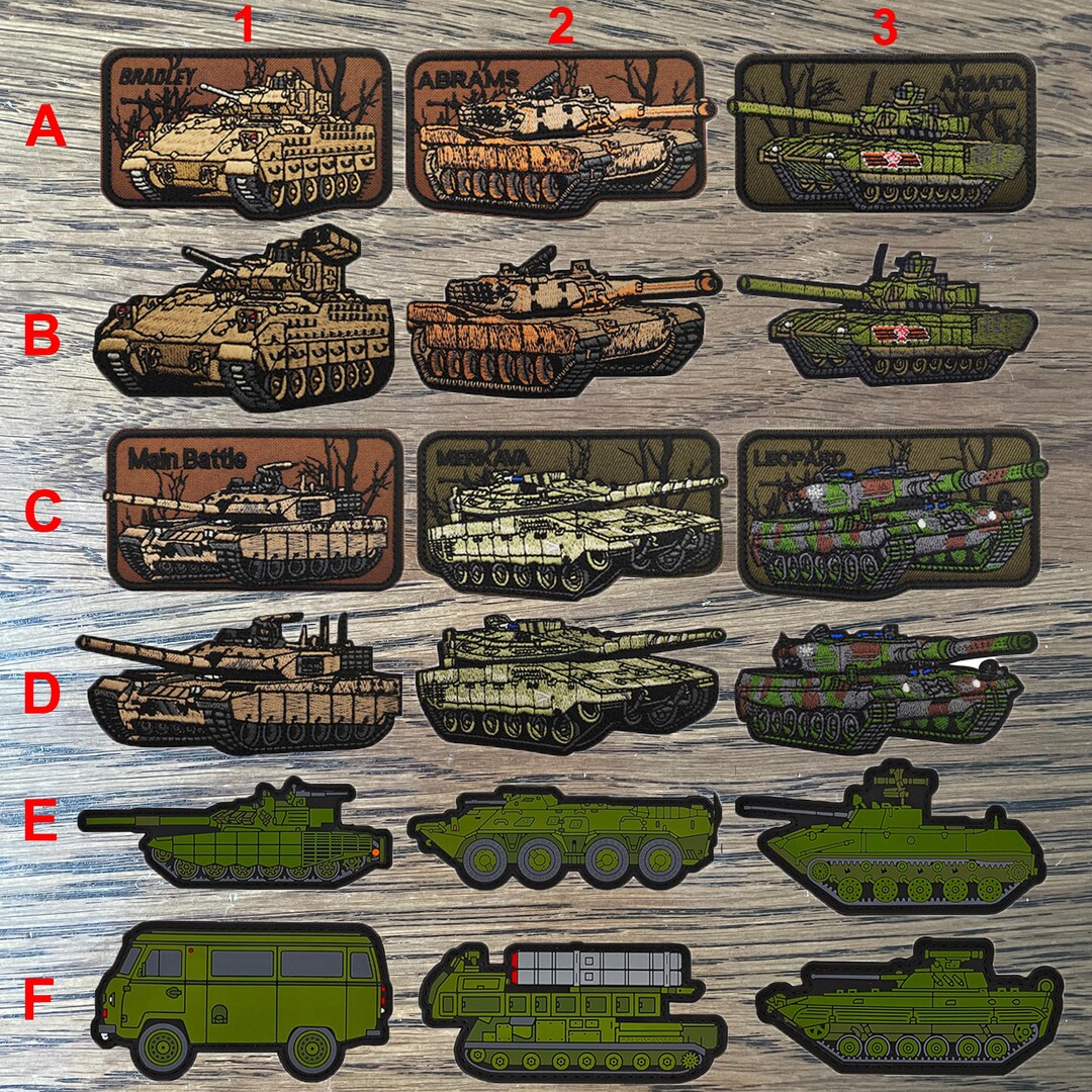 Emrboidery Armored Vehicle Tank Patch Decorative Rubber PVC Patches for ...