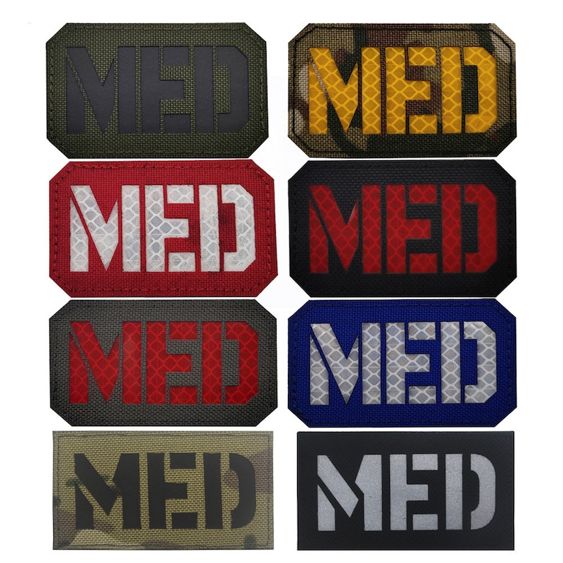 Reflective Medic MED Tactical Patch Infrared IR First Aid Military ...
