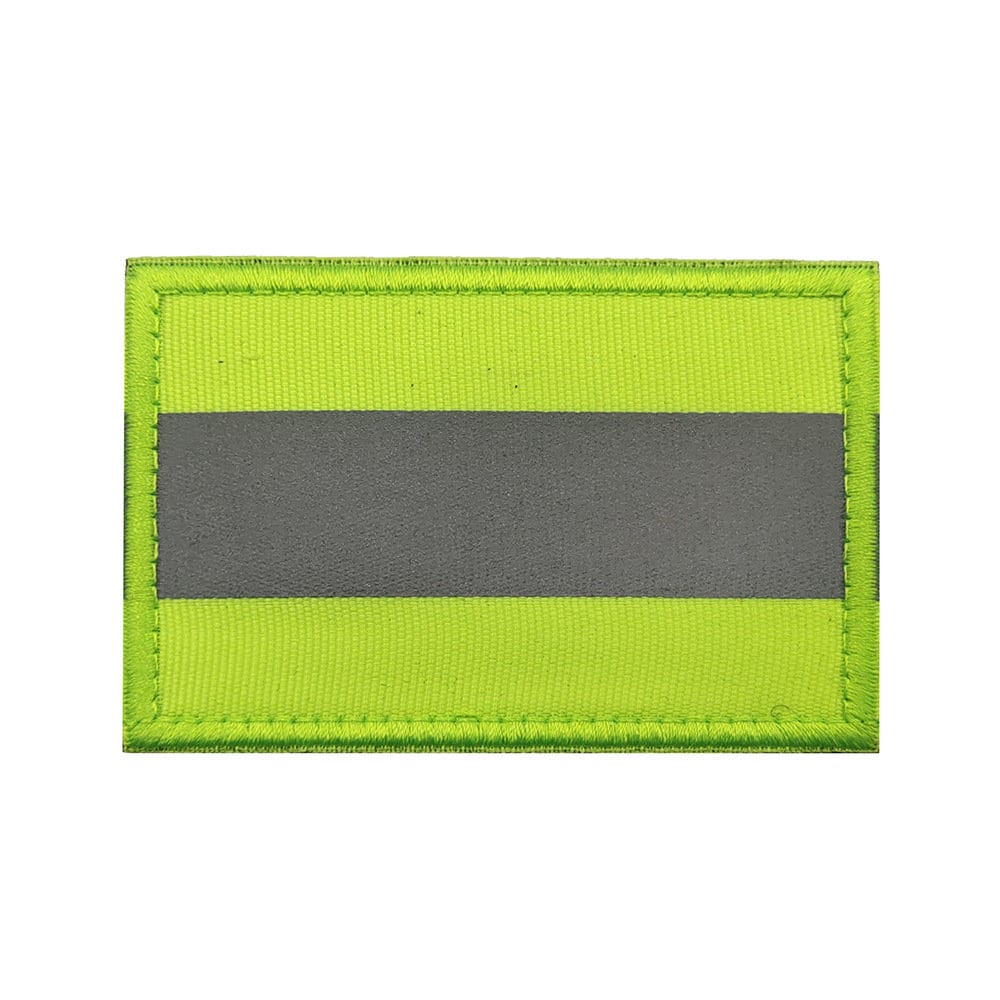 Reflective Fastener Extra Safety Patch Green Embroidered Patches ...