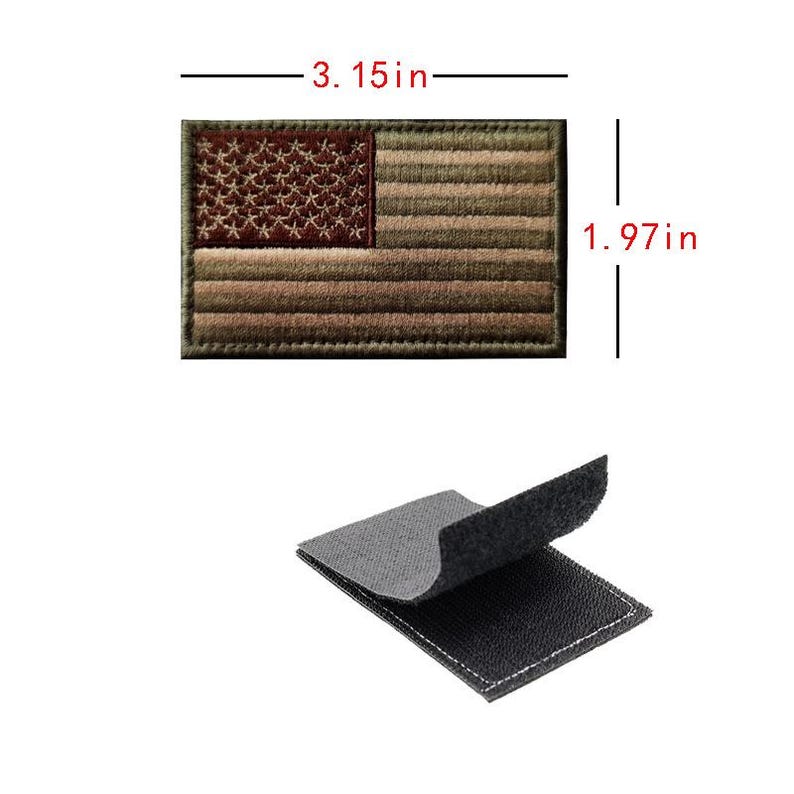 USA US American Flag Embroidered Patches Appliques Tactical Military ...