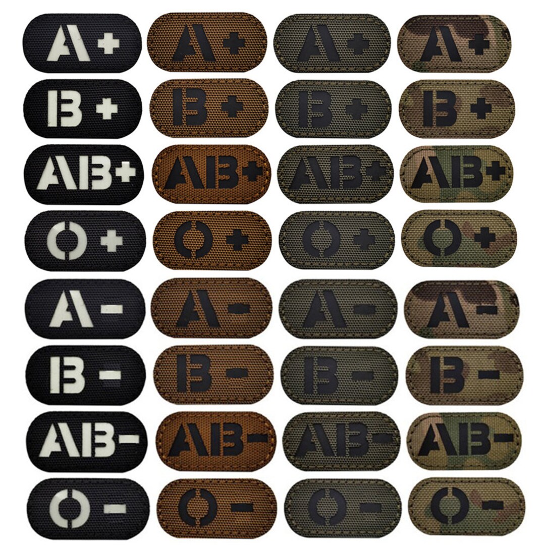 Blood Type a B Ab O Positive Negative POS NEG Reflective Infrared IR ...