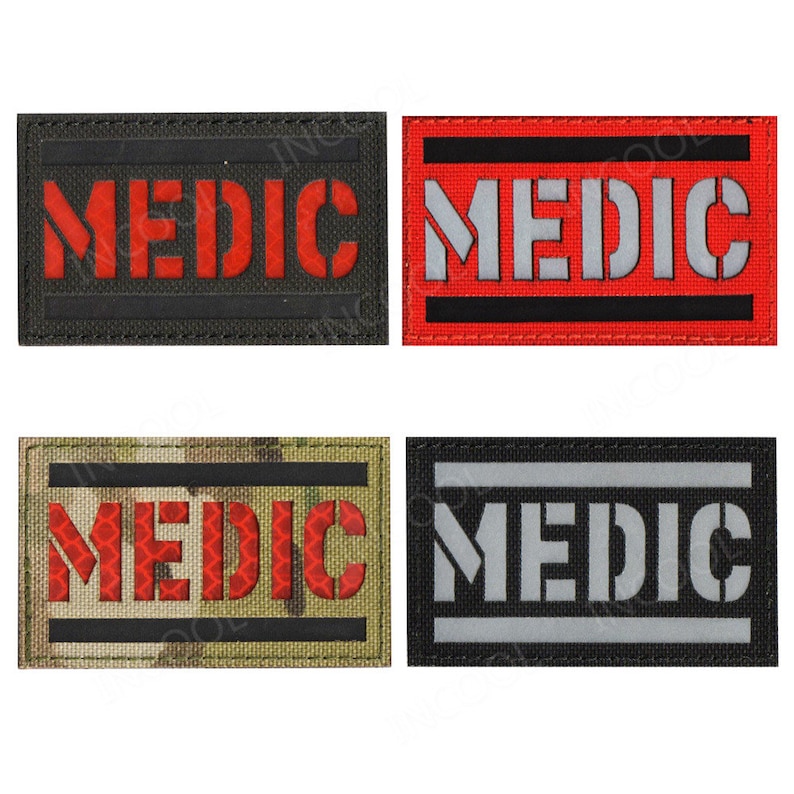 Reflective Medic MED Tactical Patch Infrared IR First Aid Military ...