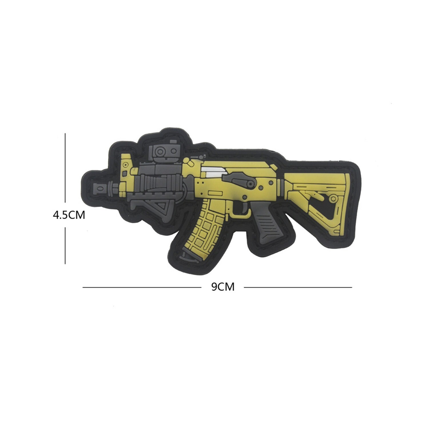 3D PVC Rubber Guns AK47 Weapons Bullet Airsoft Hook Patch Fastener Badges Tactical Combat Emblem ...