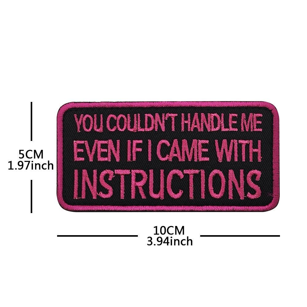 Funny Embroidered Patch Classic Saying Motivational Phrases Biker ...
