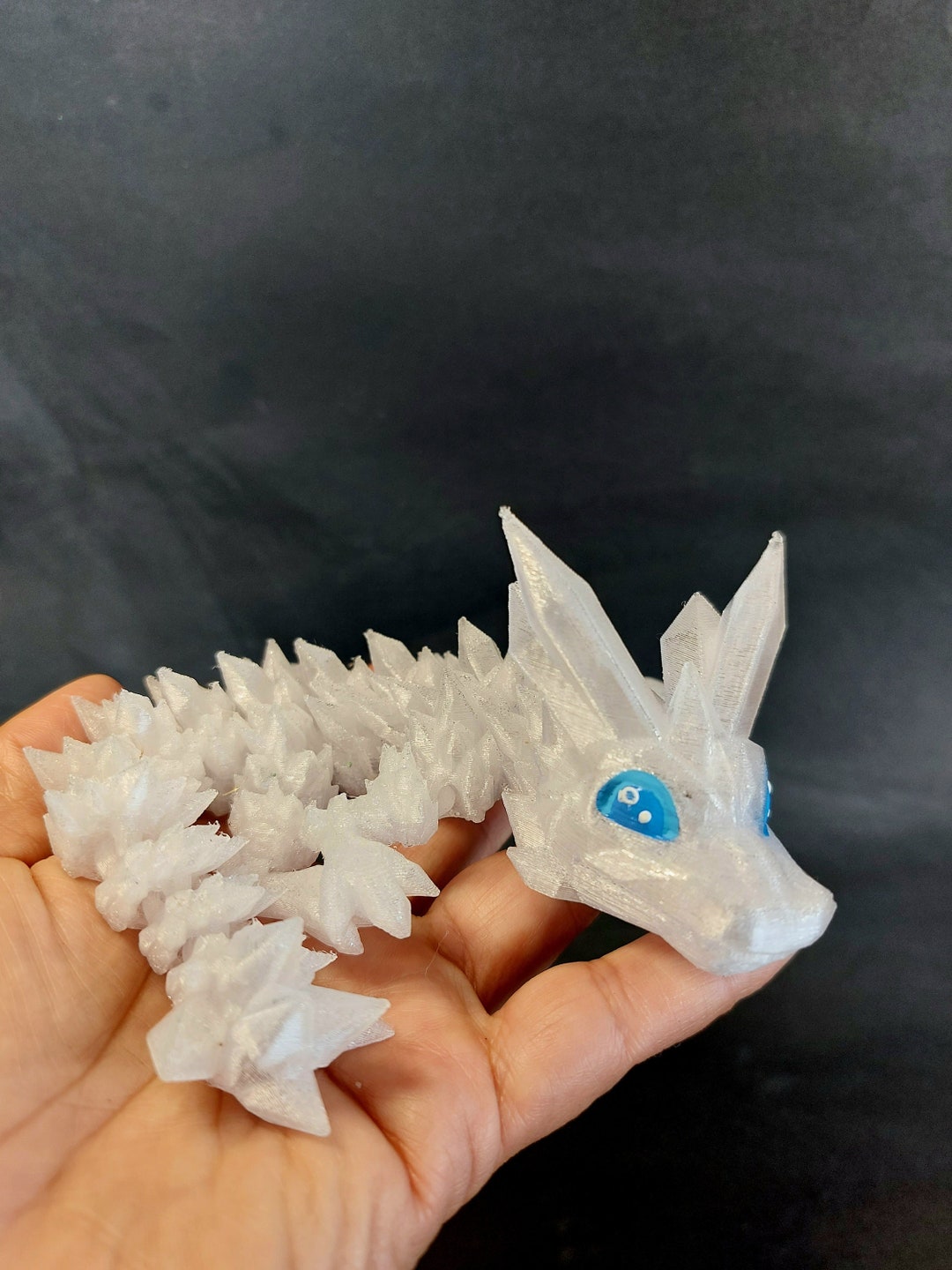 Icy Baby Dragon Articulated Dragon-relief Stress-anxiety - Etsy