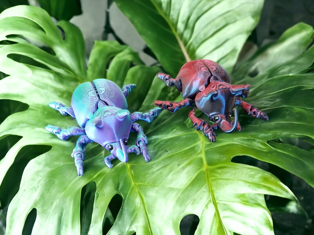 Rhinoceros Beetle Cute Bug Articulated 3D Printed Toy Relief Stress ...