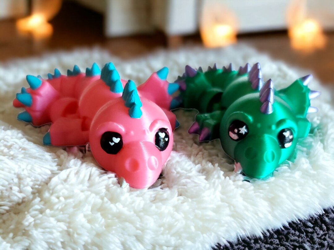 Baby T-rex Dino Flexible Toy 3D Printed, Articulated Baby T-rex Relief ...