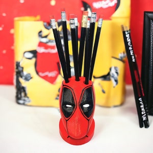 Deadpool Pen Holder Office Desk Decor Easter Gift, Deadpool Fans Gift ...