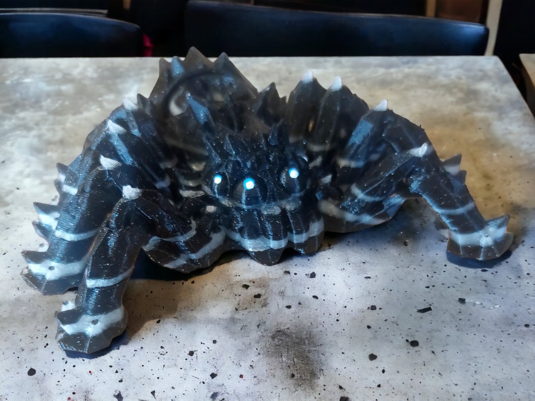 Spider Spinner Fidget Toy Glow in the Dark, Articulated Spider Toy 3D ...